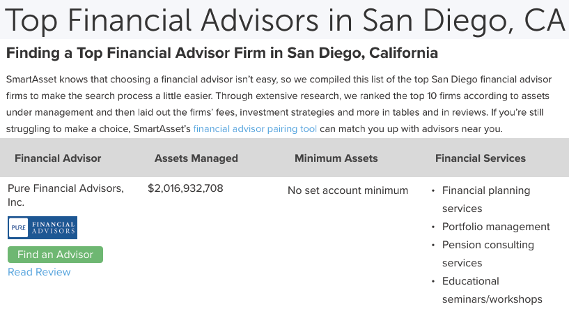 Pure Ranked Top Financial Advisors in San Diego (2019) - Pure Financial ...